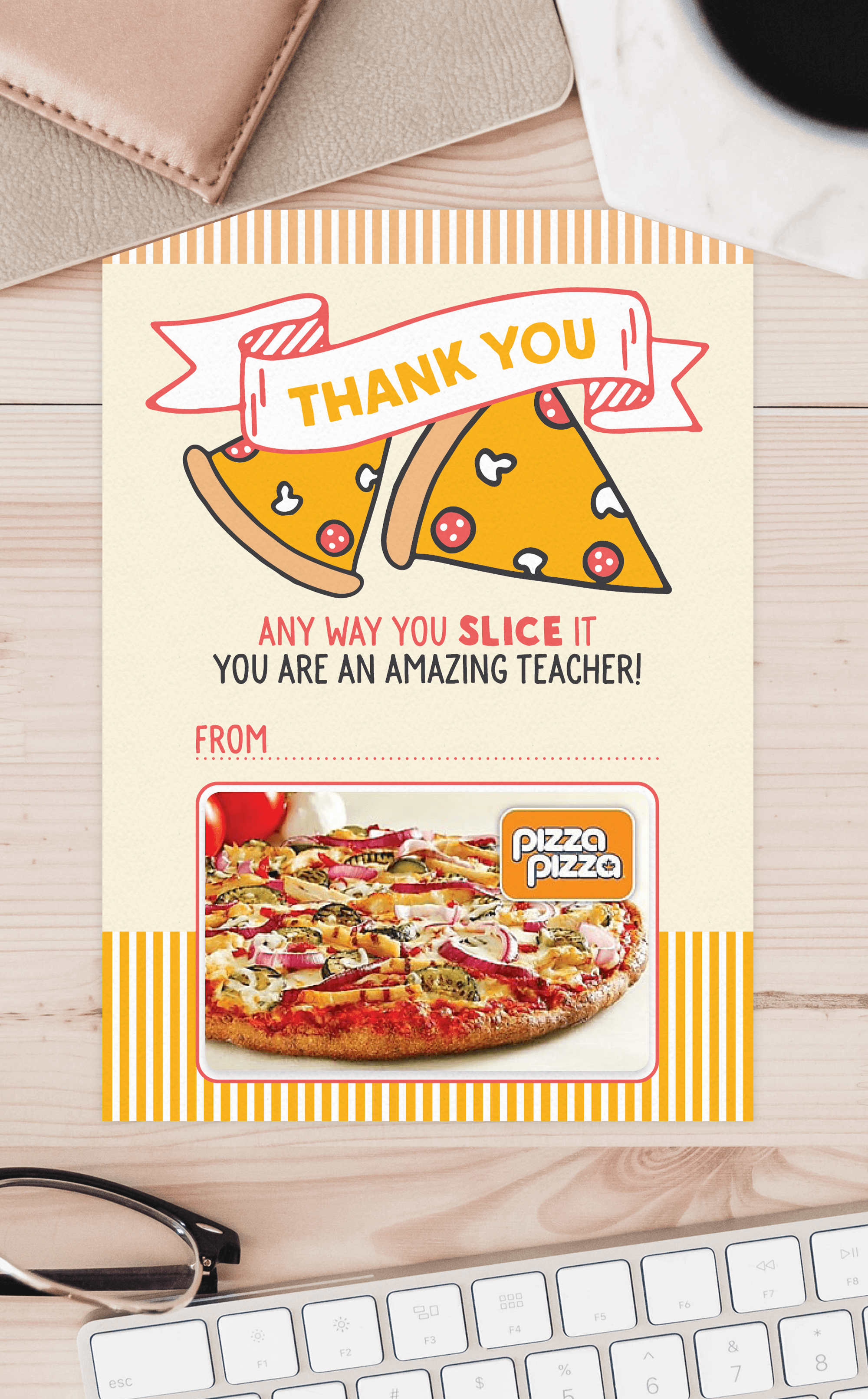 Teacher Appreciation Gift Ideas | Pizza Gift Card Holder – ARRA Creative