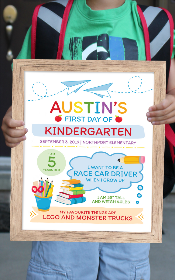 Rainbow First Day of School Sign – ARRA Creative