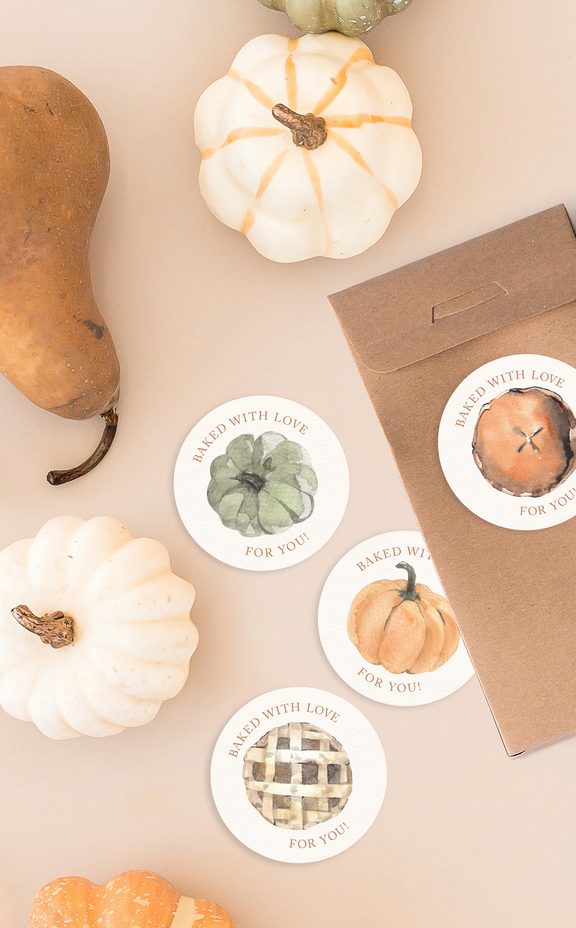 Printable Baking Labels for Fall | Baked with Love Stickers – ARRA Creative