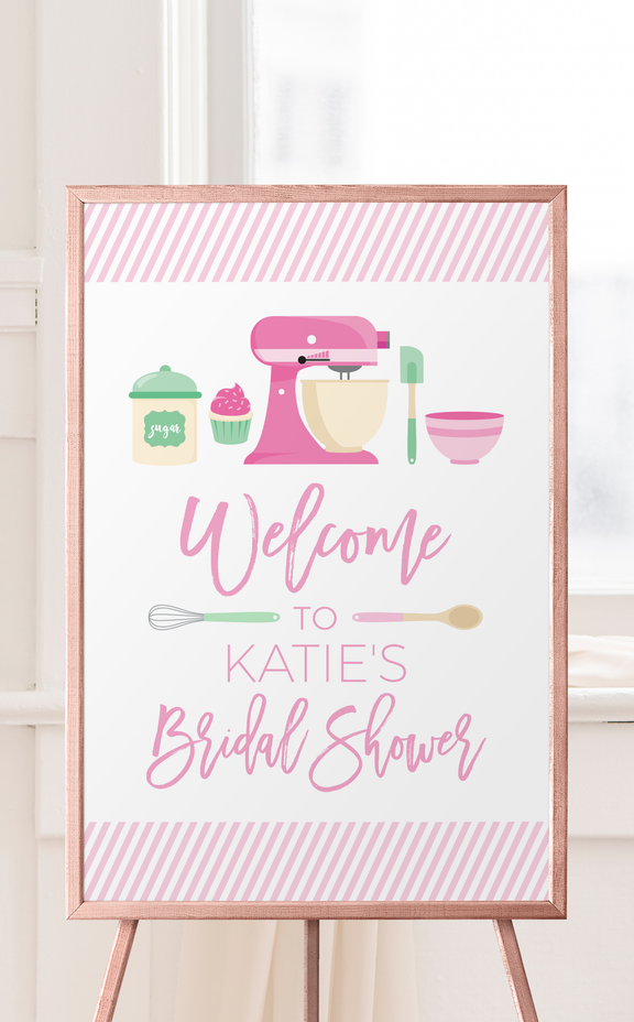 Baking Bridal Shower Theme | Printable Welcome Sign – ARRA Creative