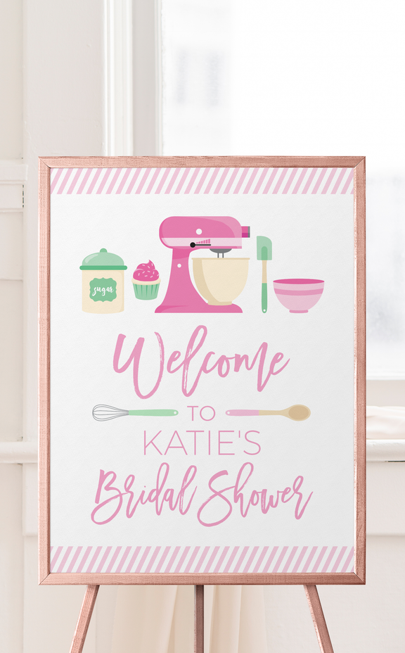 Baking Bridal Shower Theme | Printable Welcome Sign – ARRA Creative