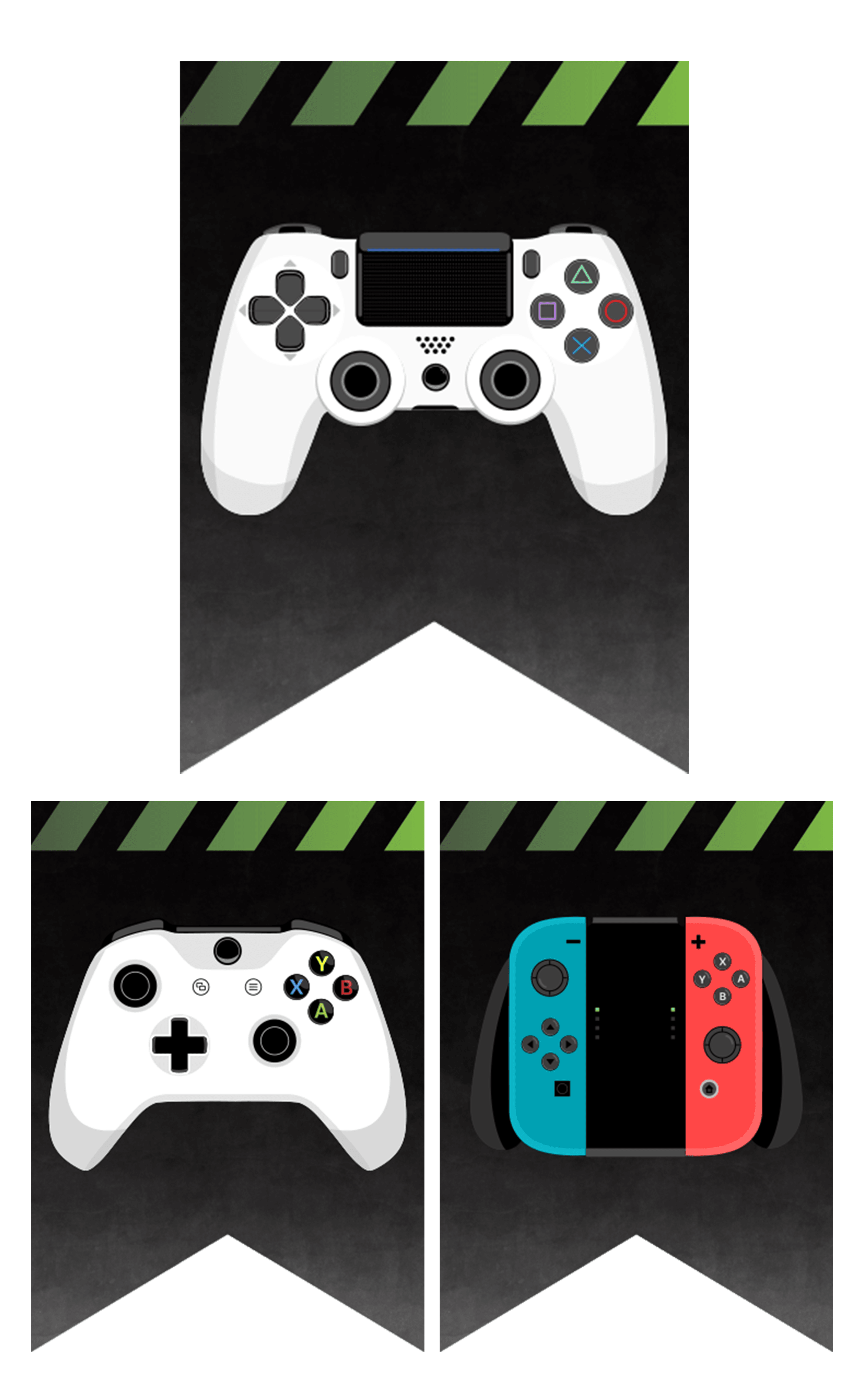 Video Game Birthday Party Banner | Printable Party Decorations – ARRA ...