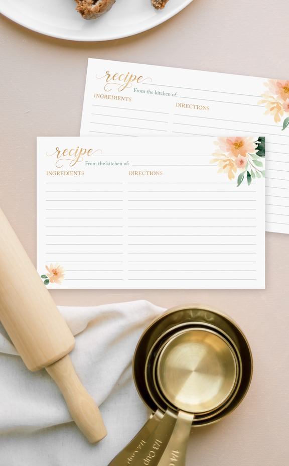 Floral Recipe Cards – ARRA Creative