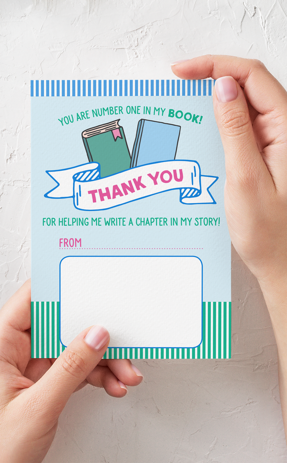 Teacher Thank You Gift Ideas | Book Lover Gift Tags + Thank You Card ...
