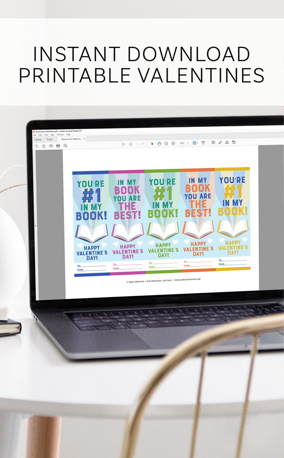 Printable Bookmark Valentine Cards for Kids | Classroom Valentines ...