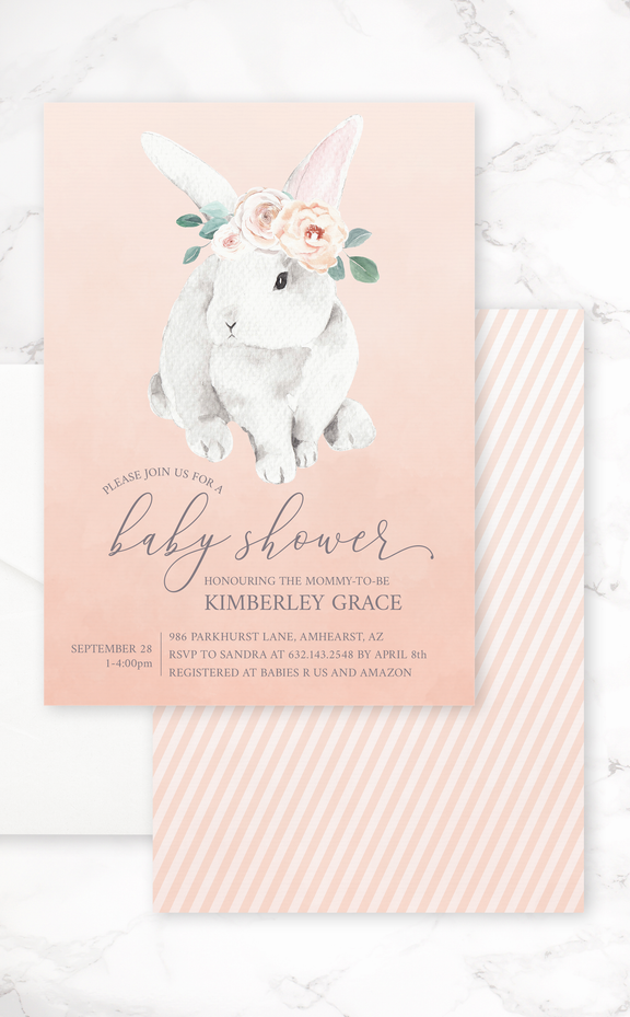 Bunny Baby Shower Invitation Template – ARRA Creative