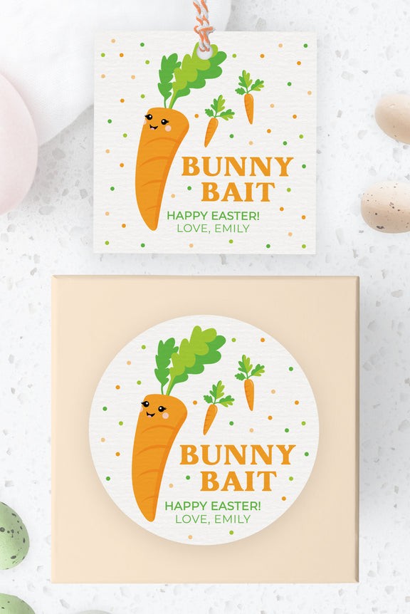 Printable Easter Treat Bag Stickers for Kids | Bunny Bait Treat Tags ...
