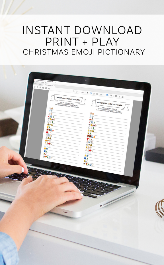 Christmas Songs Emoji Pictionary | Printable Holiday Game – ARRA Creative