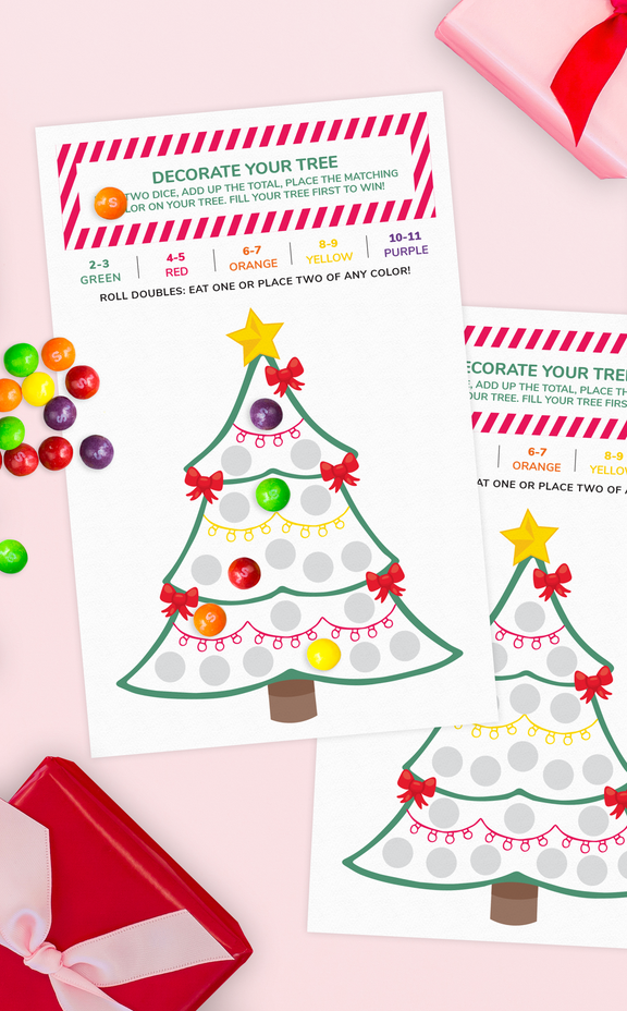 Printable Christmas Tree Game for Kids | Decorate Your Tree Game – ARRA ...