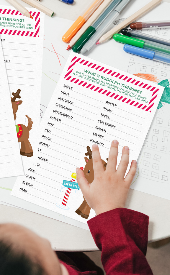 What's Rudolph Thinking Christmas Game for Kids - Holiday Party – ARRA ...