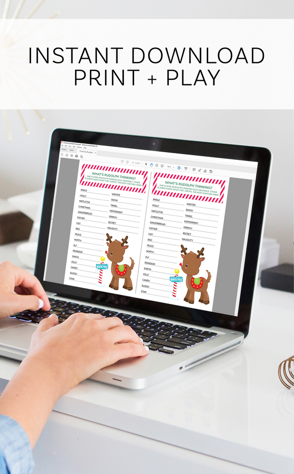 What's Rudolph Thinking Christmas Game for Kids - Holiday Party – ARRA ...