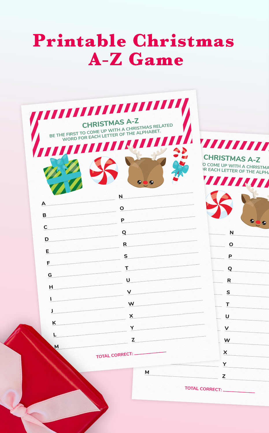 Christmas A-Z Game | Printable Family Game – ARRA Creative