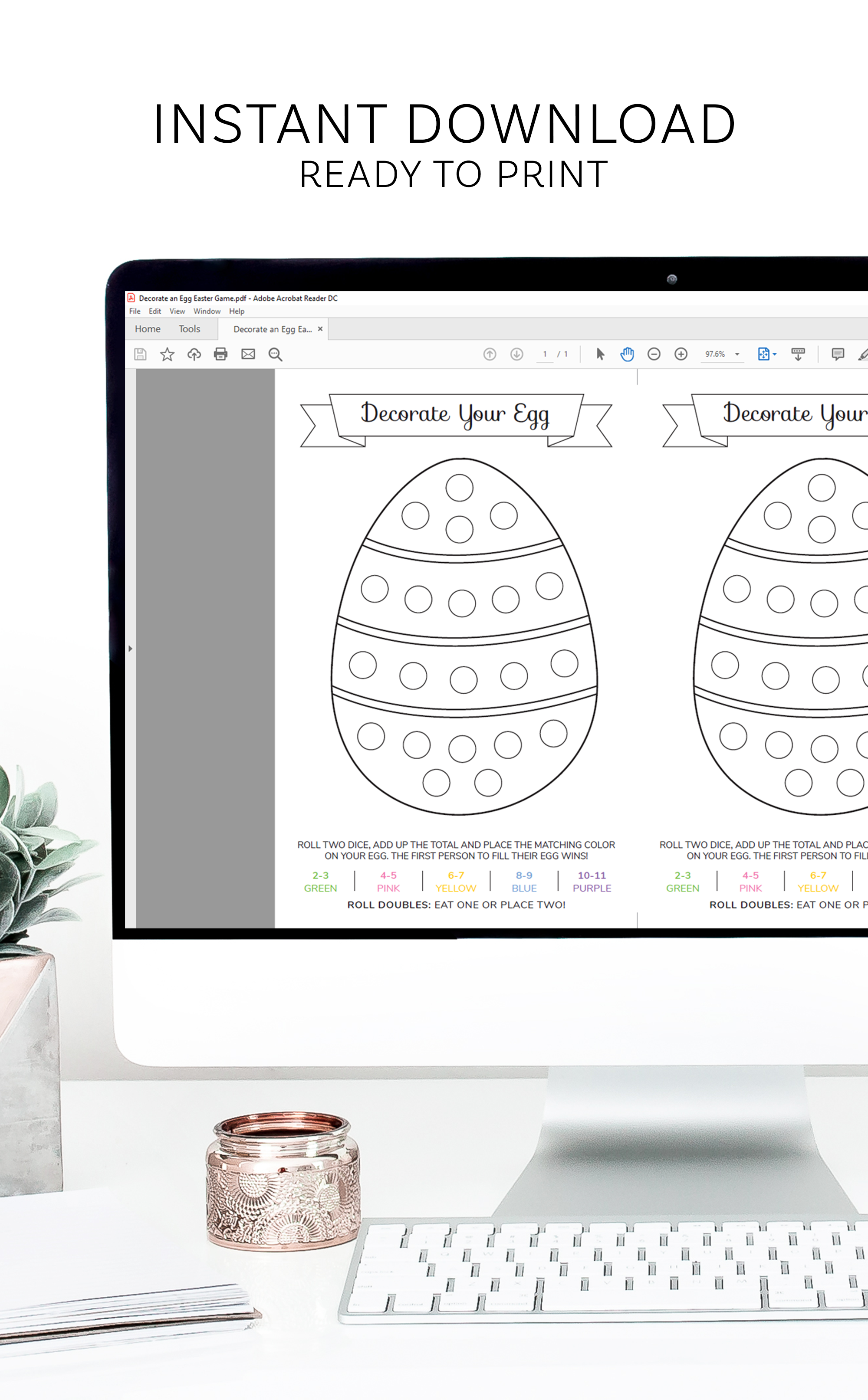Printable Decorate an Egg Easter Game for Kids – ARRA Creative