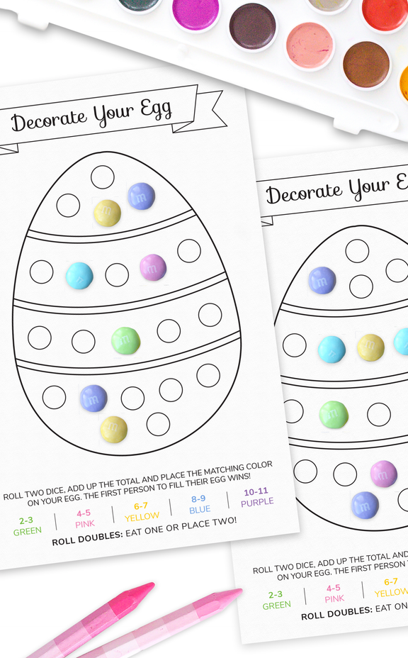 Printable Decorate an Egg Easter Game for Kids – ARRA Creative