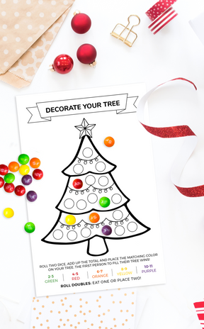 Printable Christmas Game for Kids | Decorate Your Tree Game – ARRA Creative