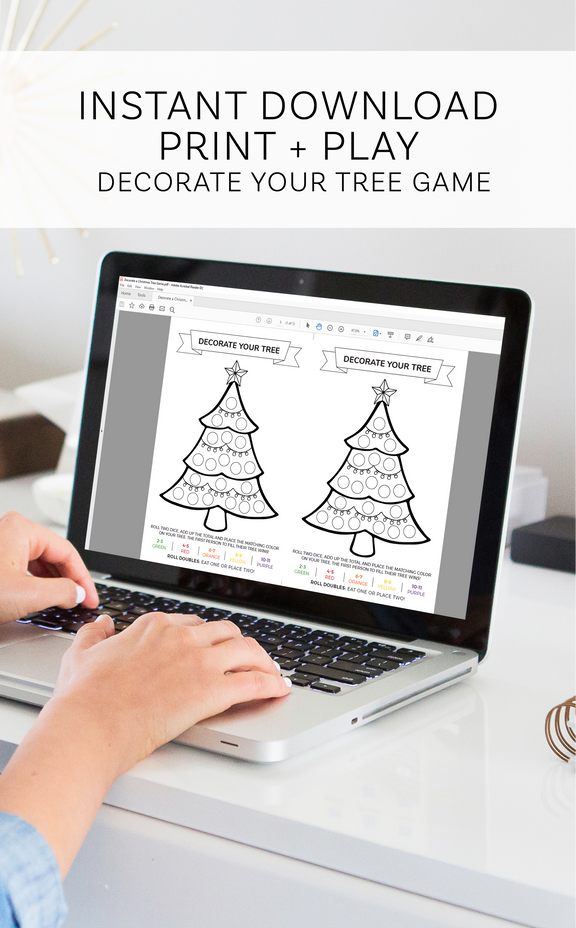 Printable Christmas Game for Kids | Decorate Your Tree Game – ARRA Creative