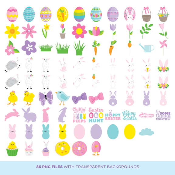 Easter Clip Art Image Bundle | Vector, PNG, JPEG | Hand Drawn – ARRA ...