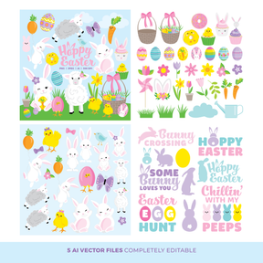 Easter Clip Art Image Bundle | Vector, PNG, JPEG | Hand Drawn – ARRA ...