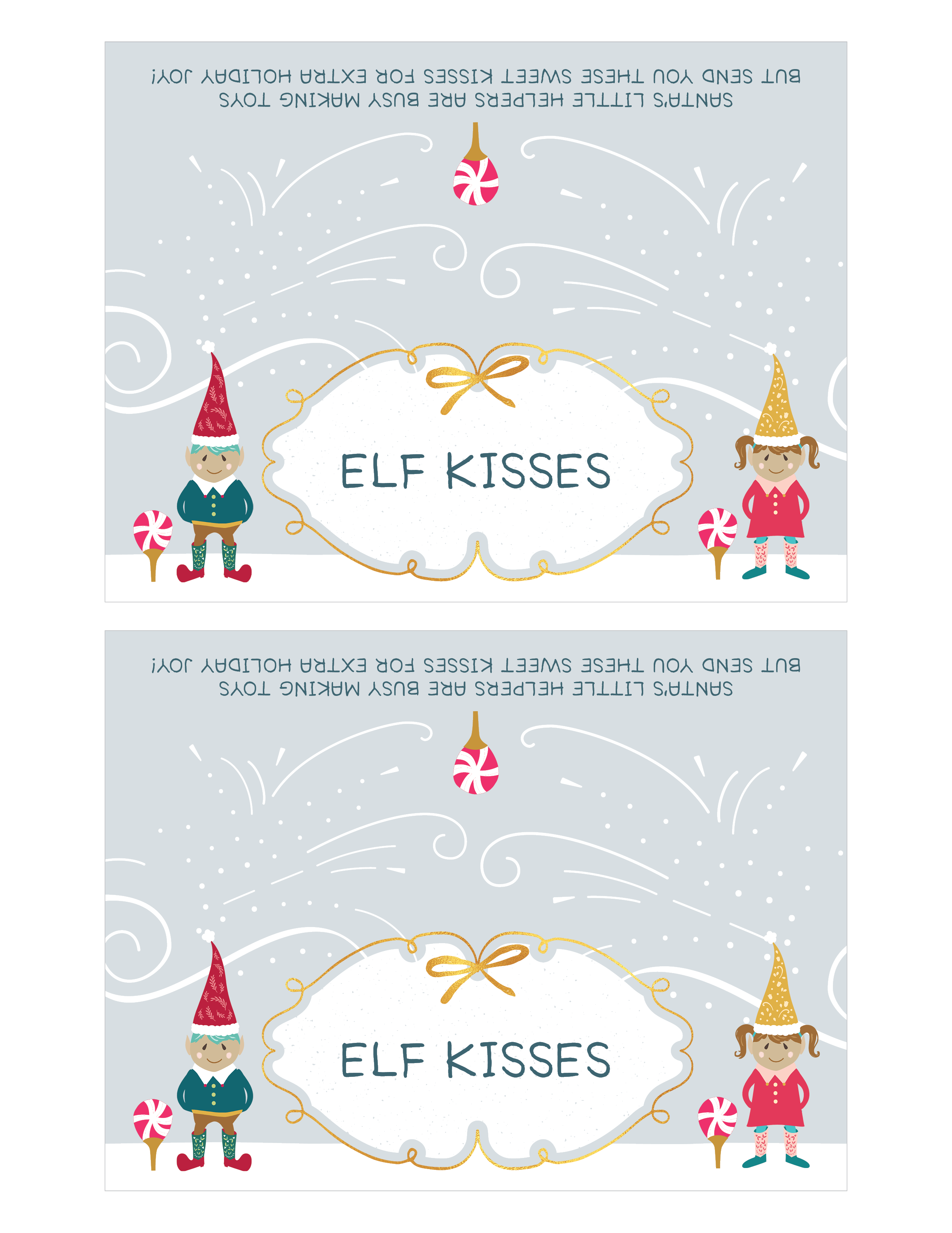 Christmas Treat Bag Toppers | DIY Elf Kisses Gift Idea for Kids – ARRA ...