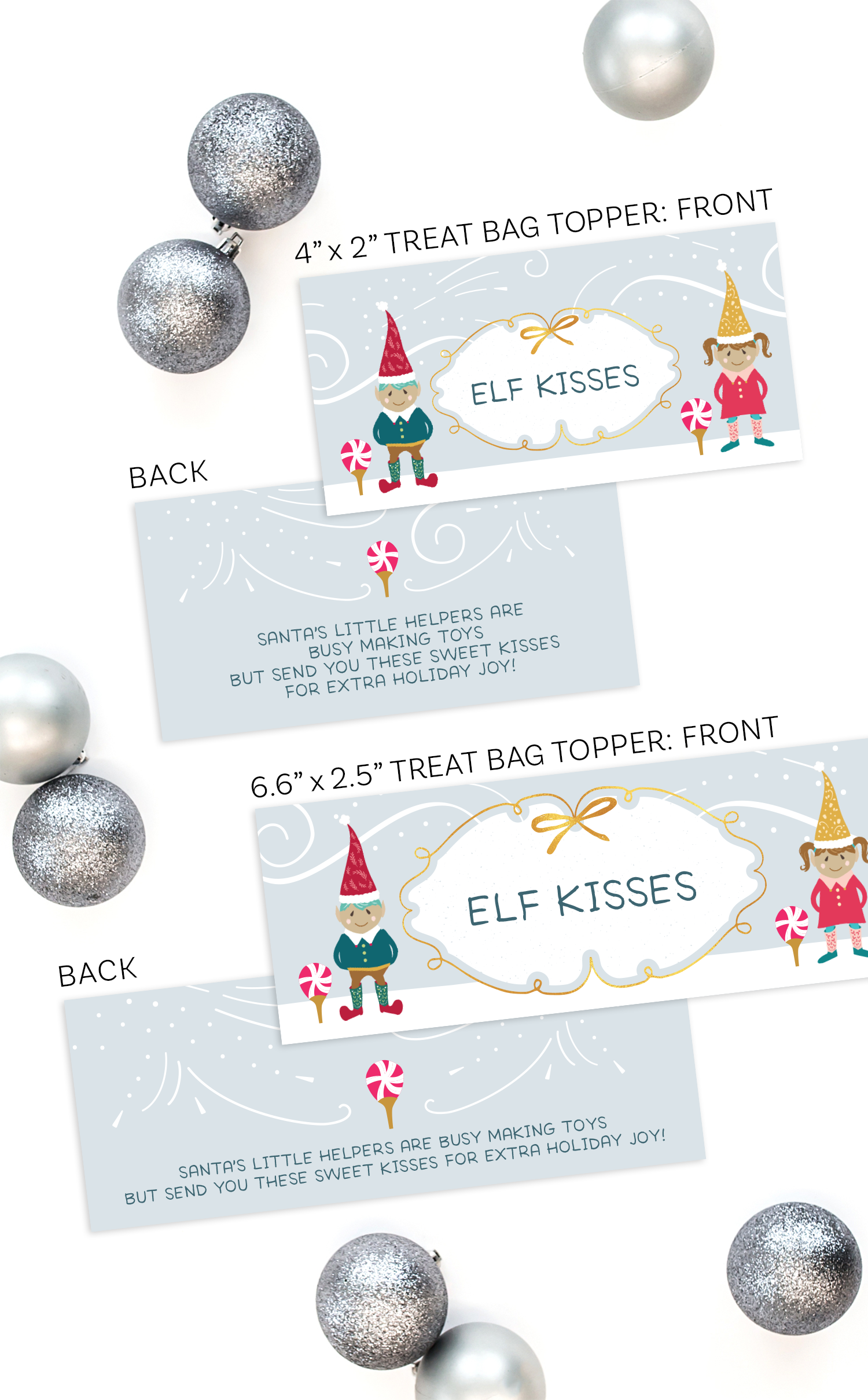 Christmas Treat Bag Toppers | DIY Elf Kisses Gift Idea for Kids – ARRA ...