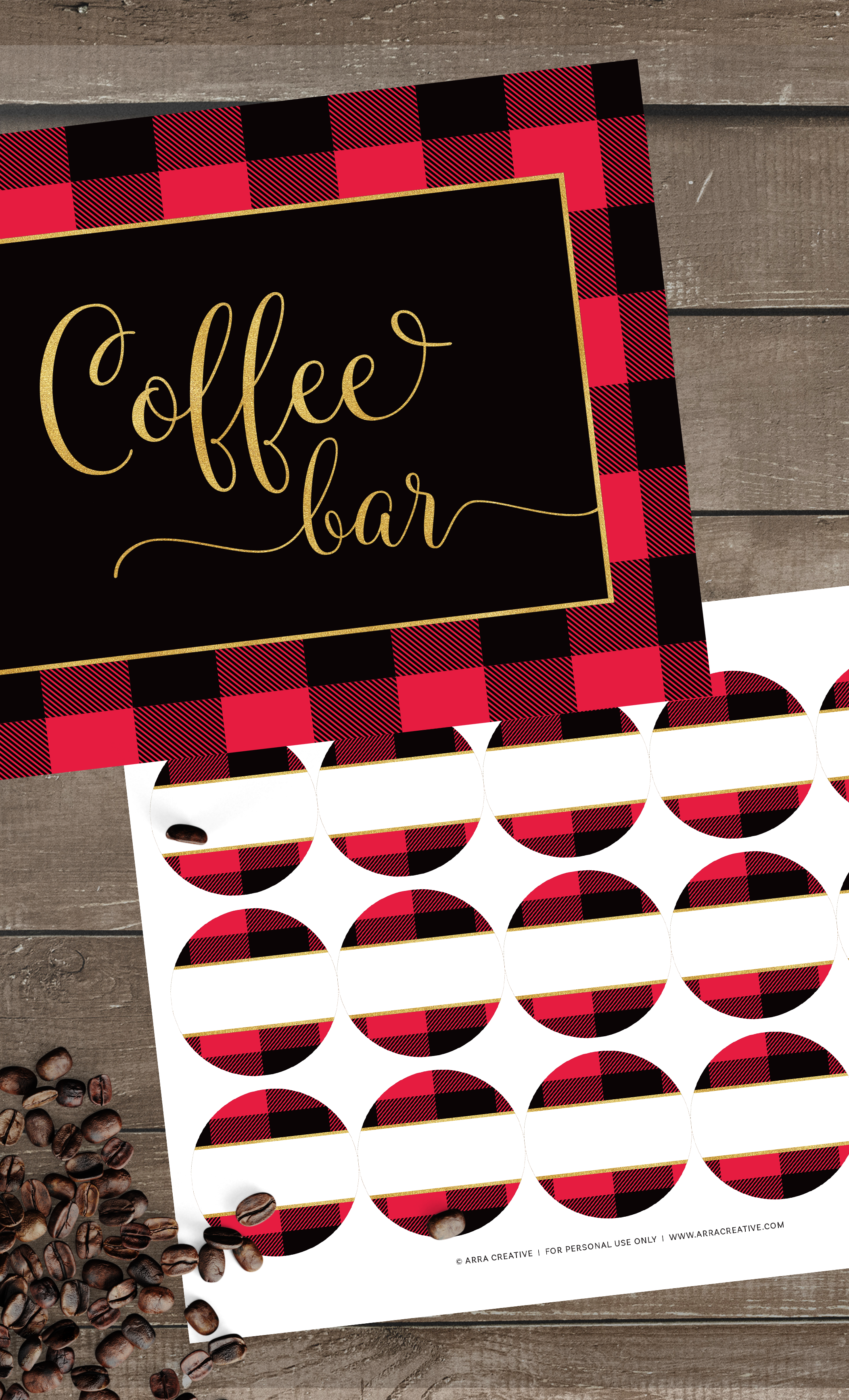 Flannel Coffee Bar Sign – ARRA Creative