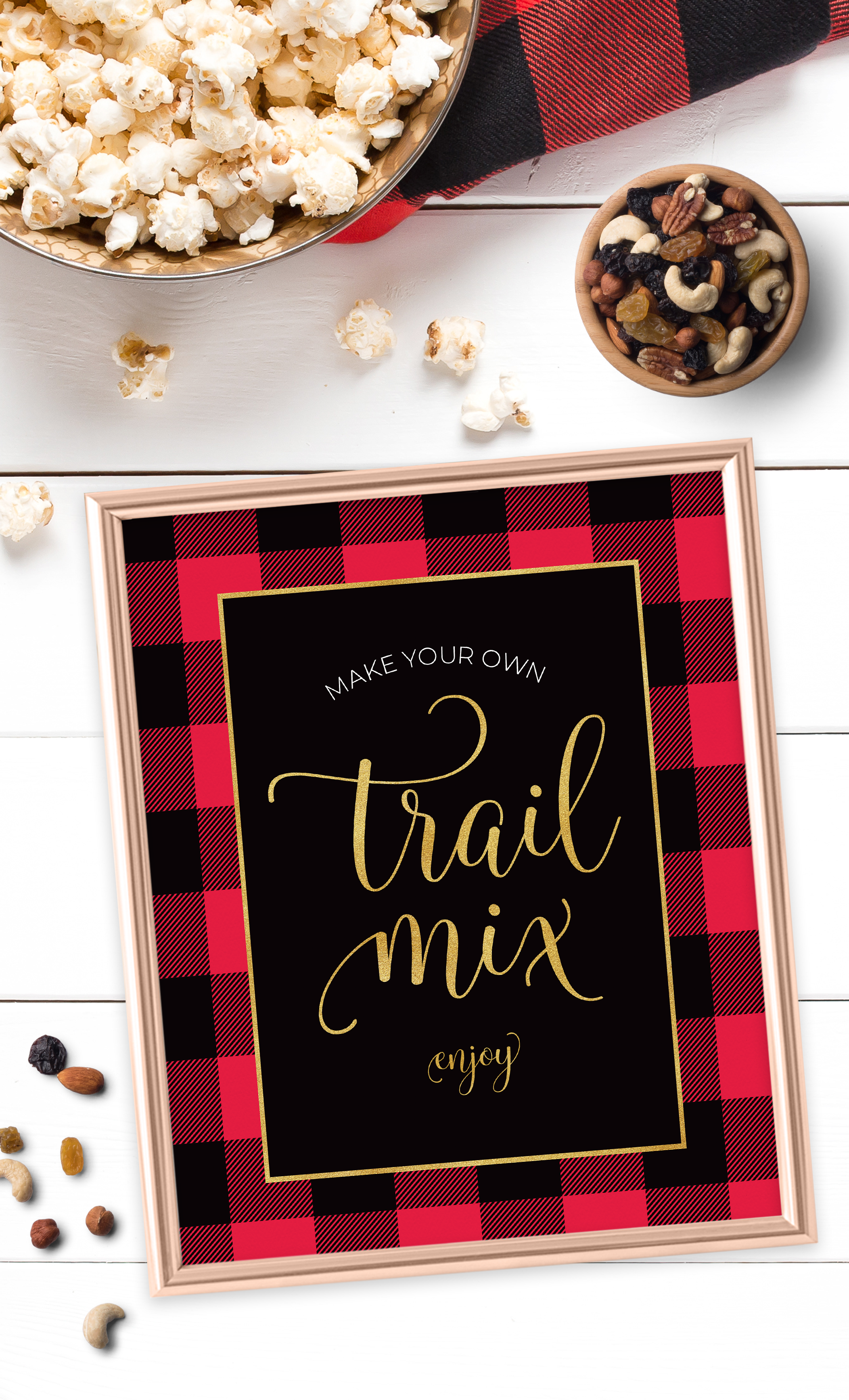 Flannel Trail Mix Bar Sign – ARRA Creative