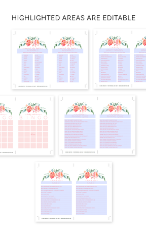 Floral Baby Shower Games Package – ARRA Creative