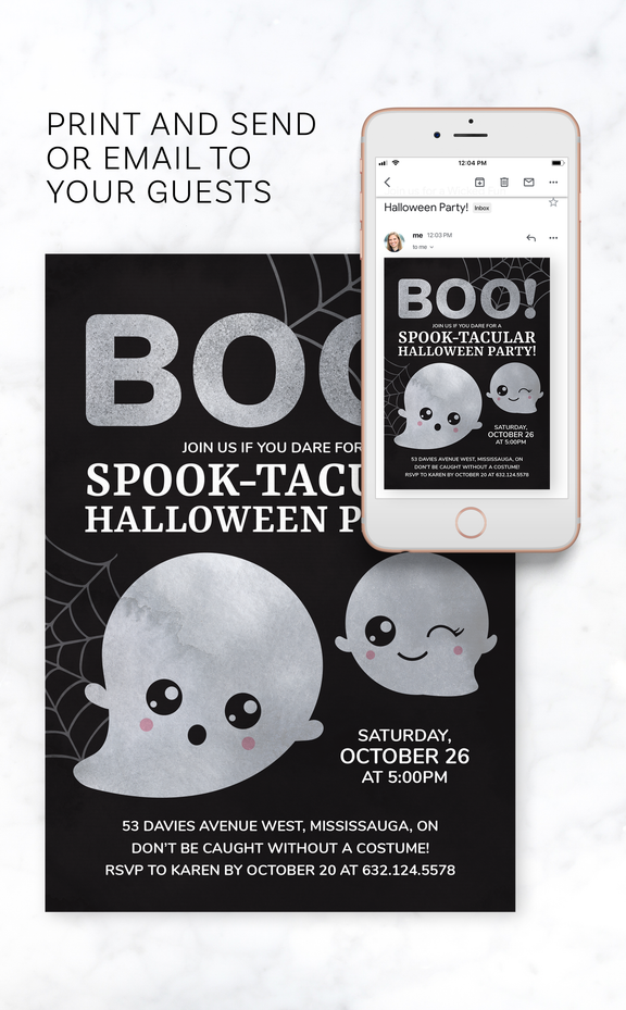 Ghost Halloween Party Invitation – ARRA Creative