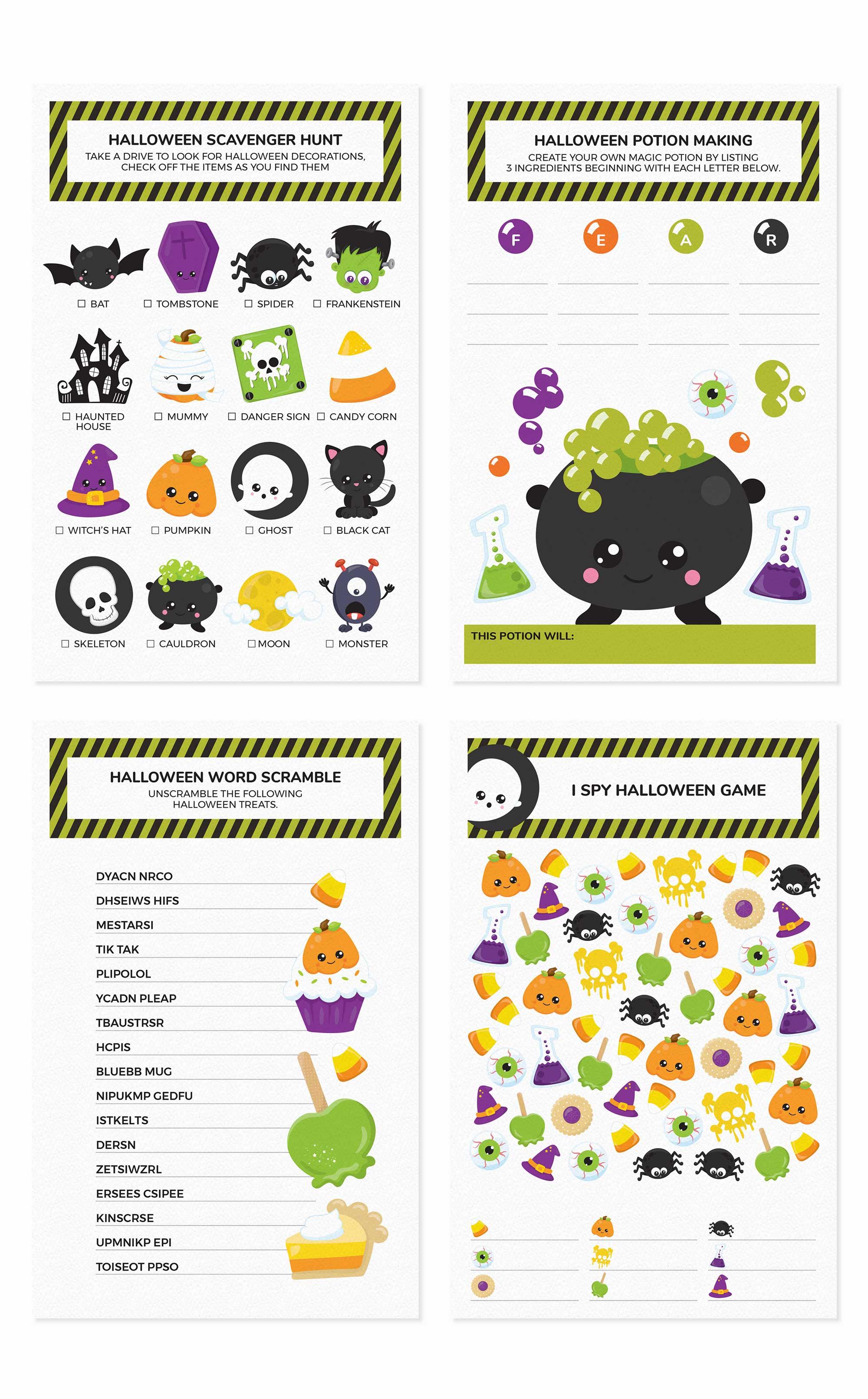Printable Halloween Games Bundle for Kids – ARRA Creative