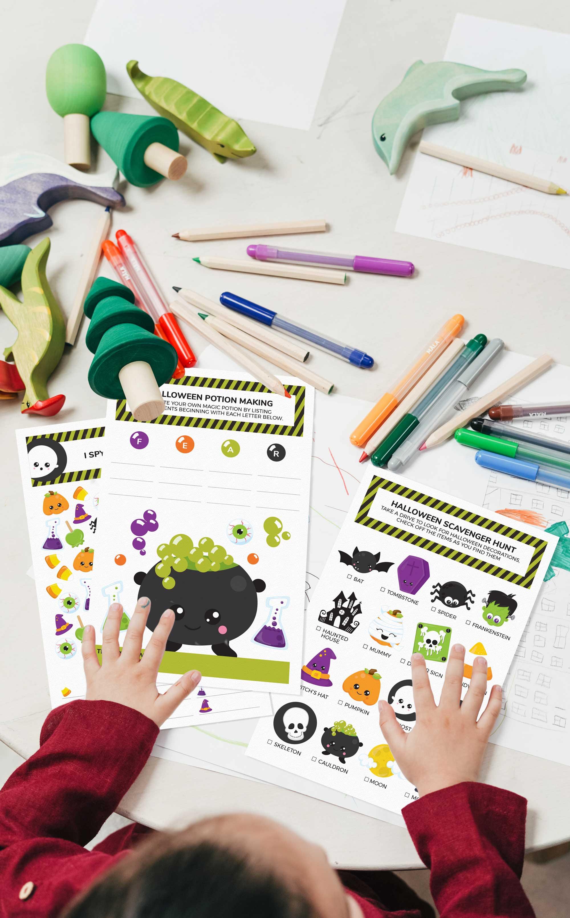 Printable Halloween Games Bundle for Kids – ARRA Creative