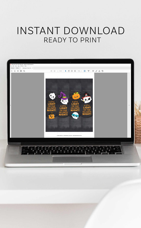 Printable Halloween Glow Stick Cards for Kids – ARRA Creative