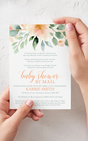 Printable Baby Shower by Mail Invitation Template – ARRA Creative