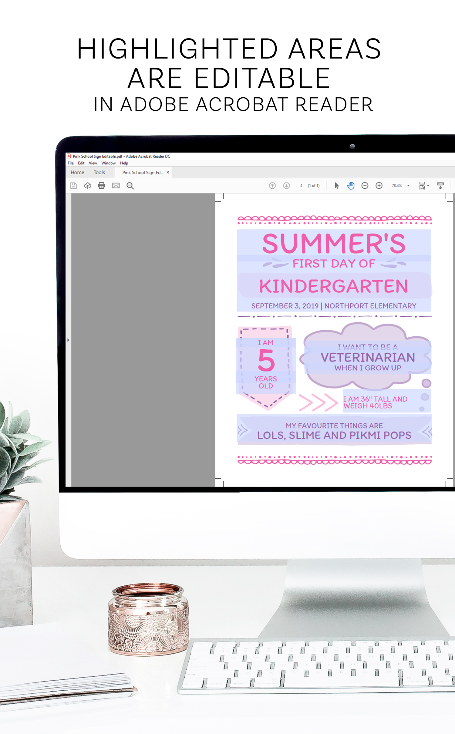Printable First or Last Day of School Sign Template – ARRA Creative