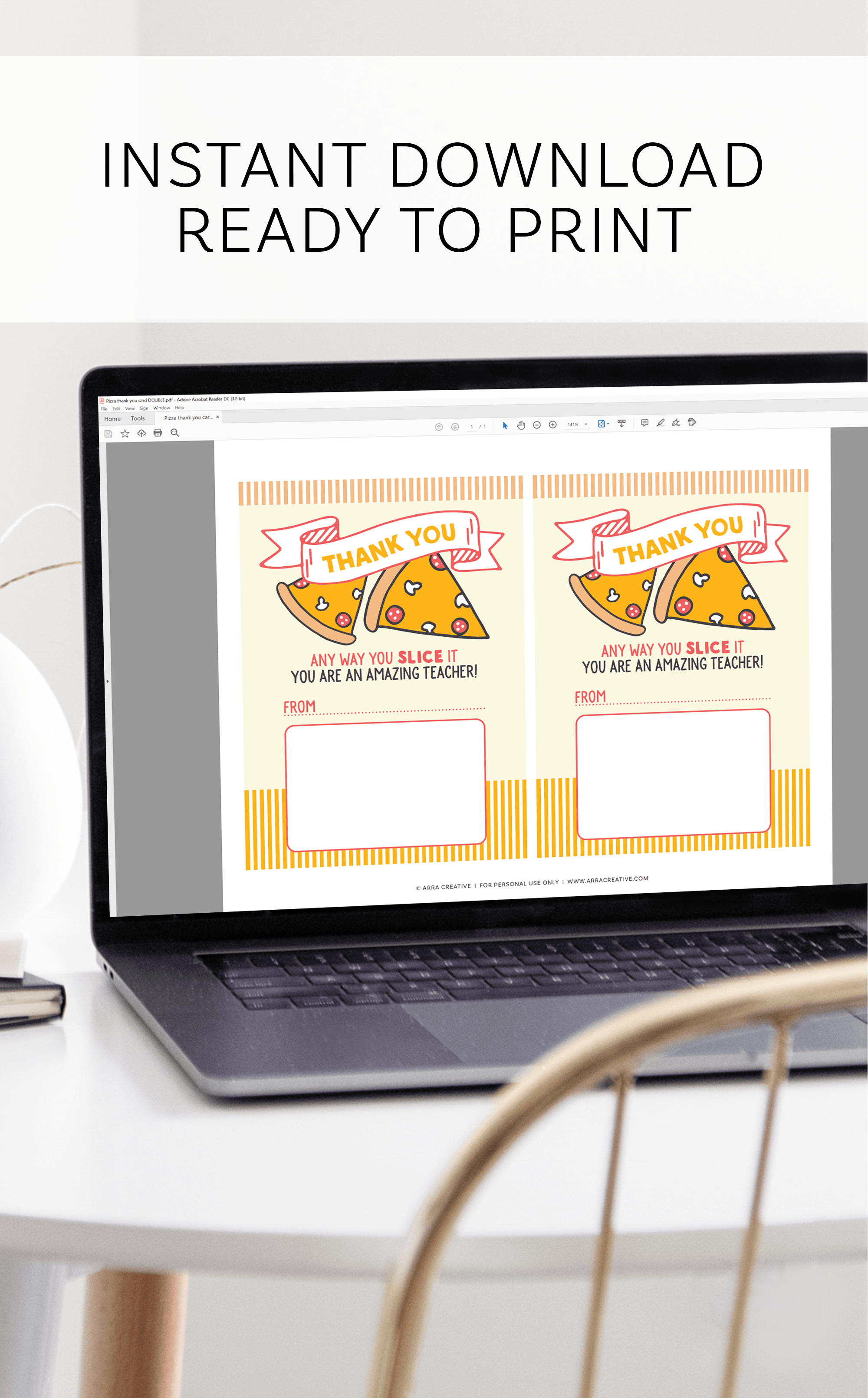 Teacher Appreciation Gift Ideas | Pizza Gift Card Holder – ARRA Creative