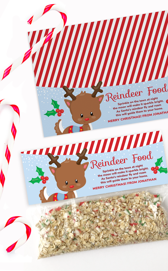 Printable Reindeer Food Christmas Treat Bag Toppers | Kids Gift Idea ...