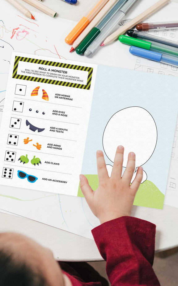 Printable Roll a Monster Game – ARRA Creative