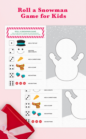 Printable Roll a Snowman Game for Kids - Winter Activity for Children ...