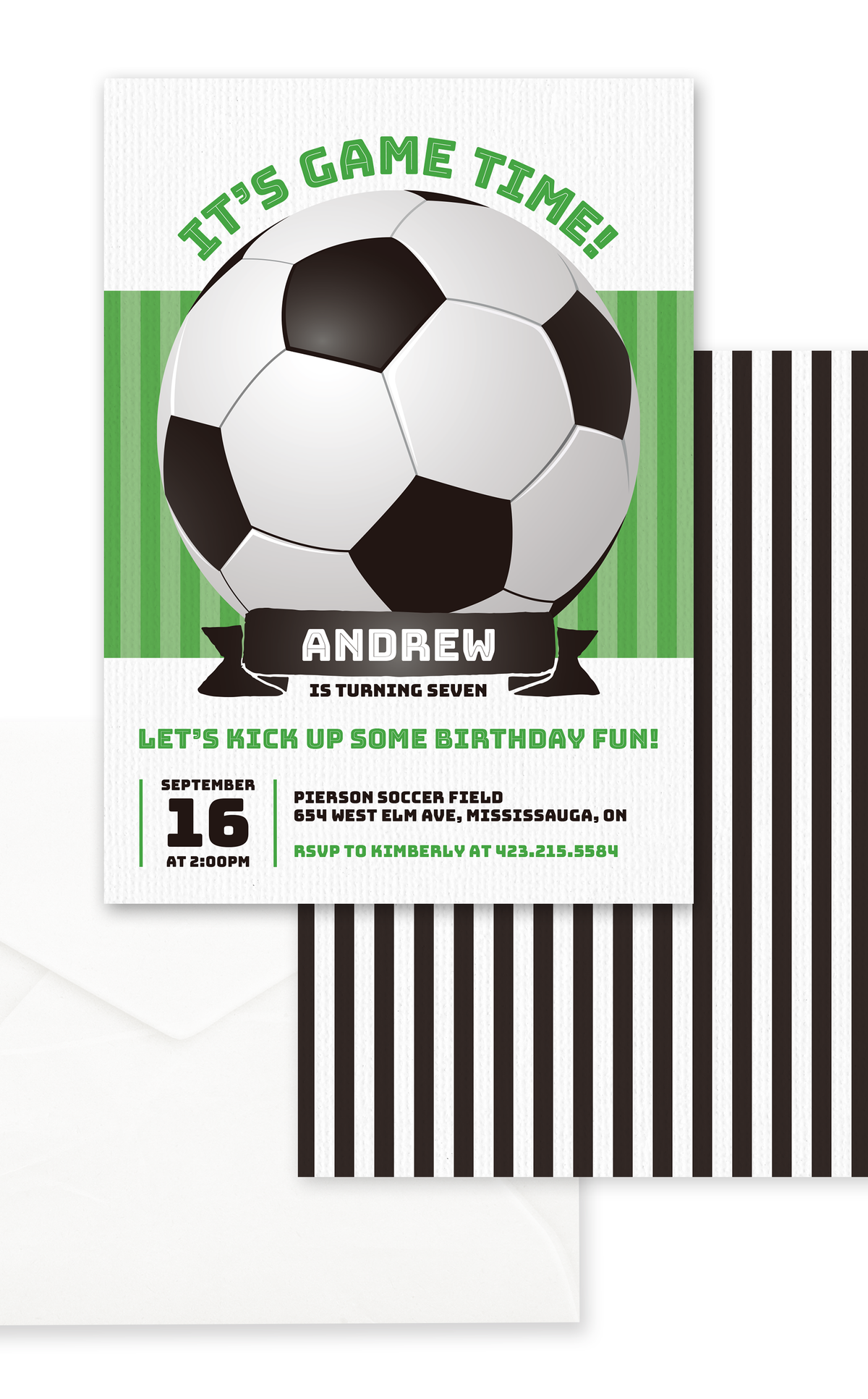 Soccer Birthday Party Invitation Template
