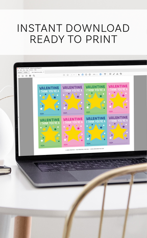 Starburst Valentine Cards for Kids | Printable Classroom Valentines ...