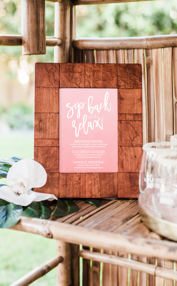 Tropical Paradise Cocktails Sign – ARRA Creative