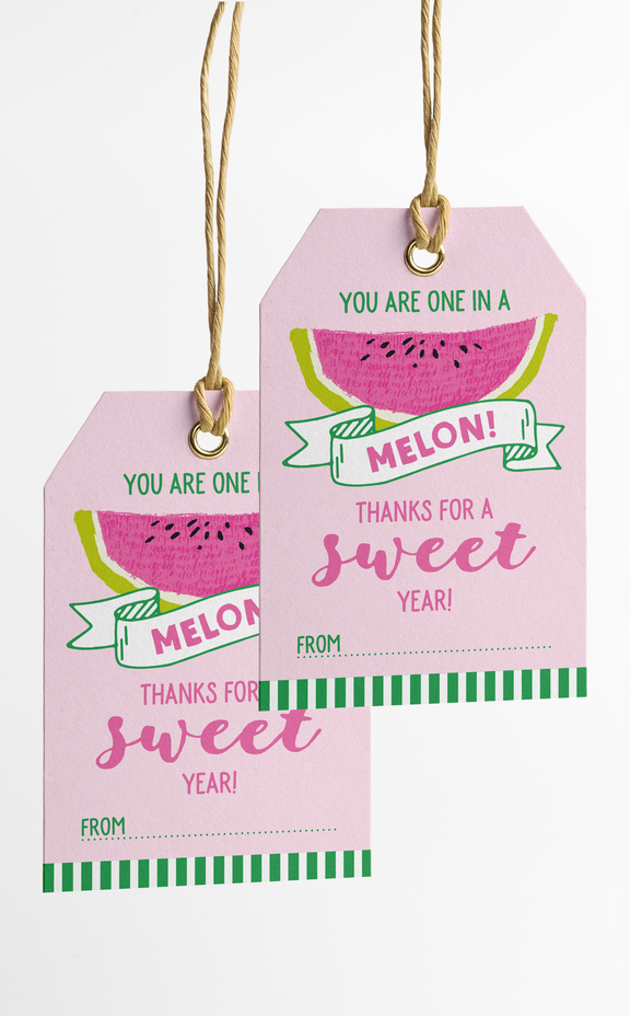 Melon Teacher Thank You Gift Card Holder and Gift Tags – ARRA Creative