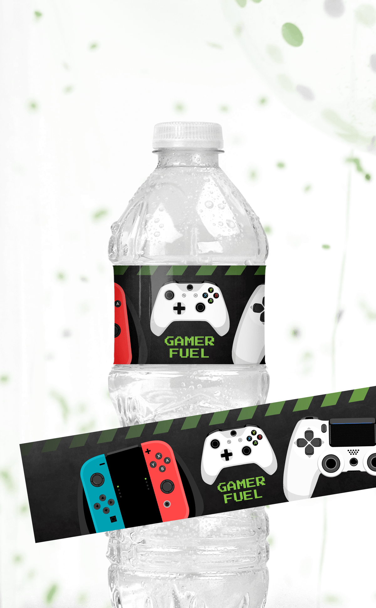 Xbox Party Water Labels 30pcs Video Game Water Bottle Labels Party