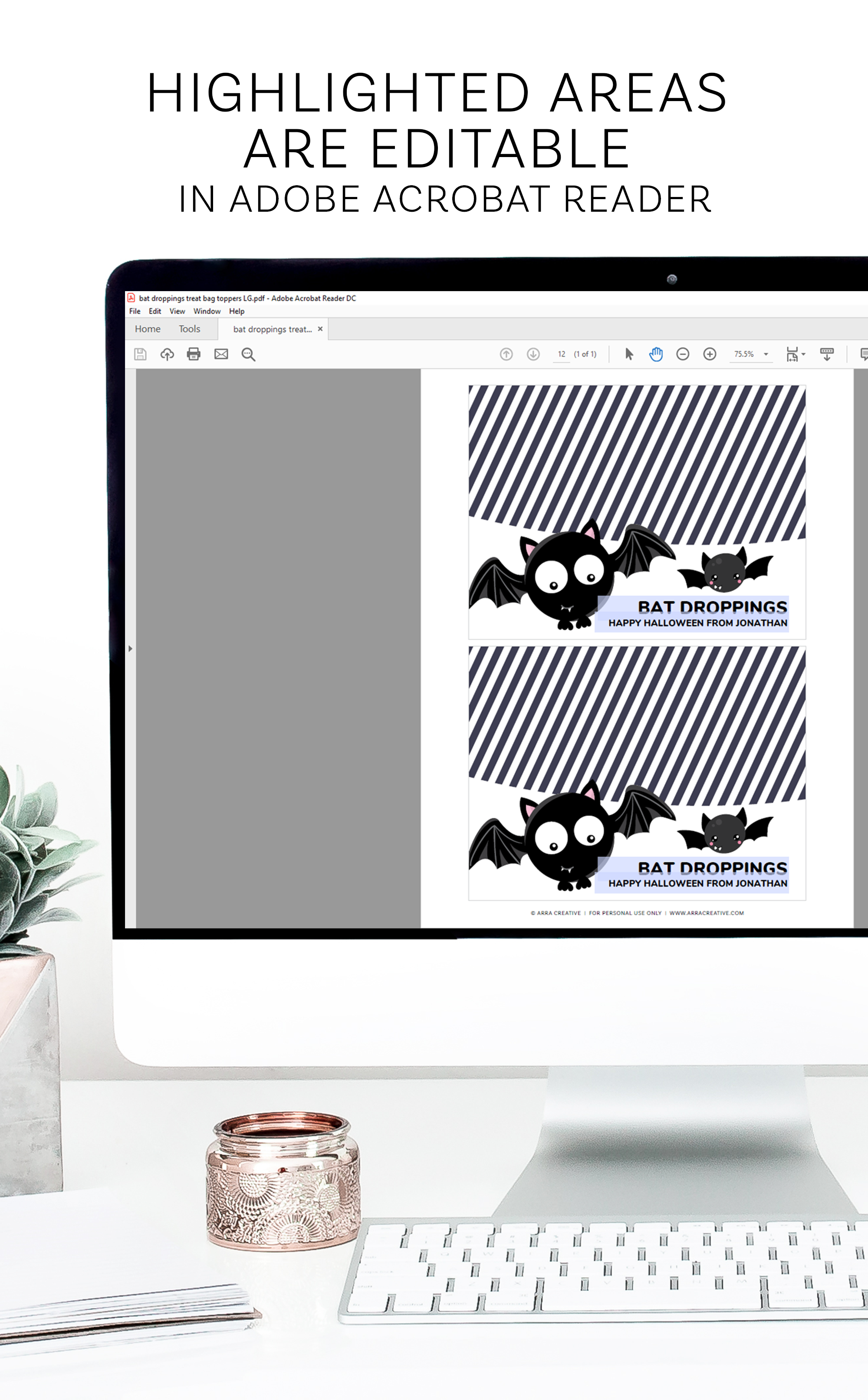 Printable Halloween Treat Bag Toppers | Bat Droppings Halloween Candy ...