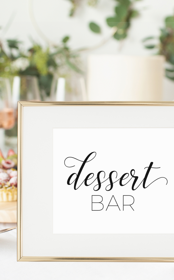 Printable Wedding Decorations | Dessert Bar Sign – ARRA Creative